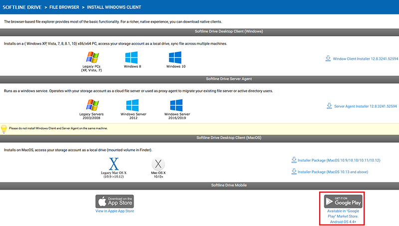 Руководство пользователя клиента Softline Drive CentreStack Android